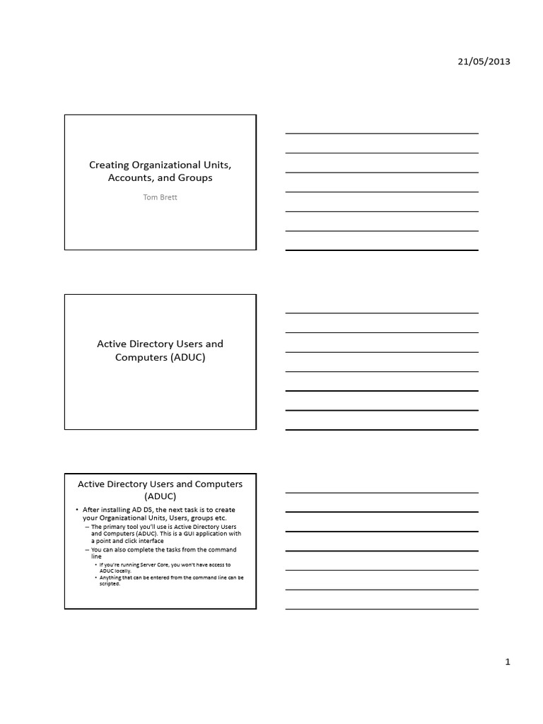 Active Directory OU and User Setup Guide | PDF | Active Directory ...