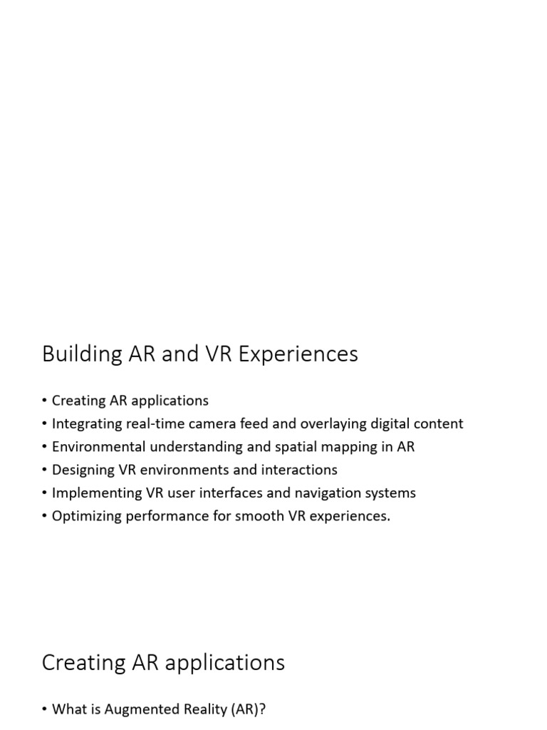 AR Development with Unity and Spatial Mapping | PDF | Augmented Reality ...