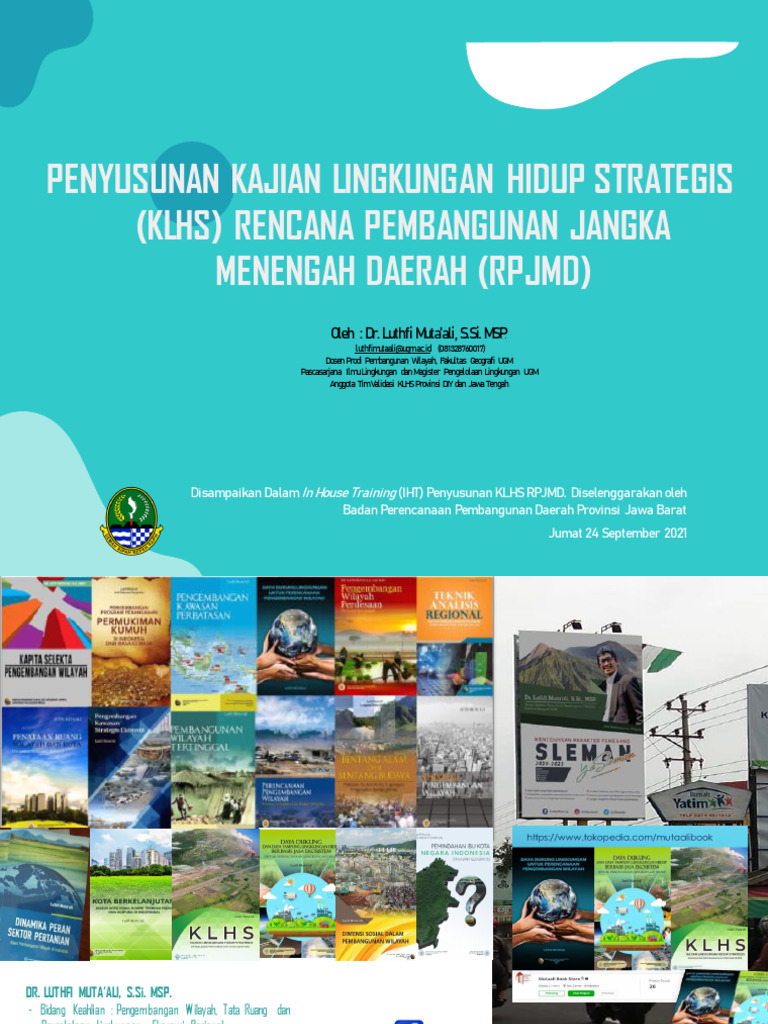 Penyusunan Klhs RPJMD Ihtjabar | PDF