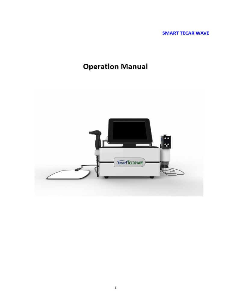 Smart Tecar Wave Operation Manual | PDF