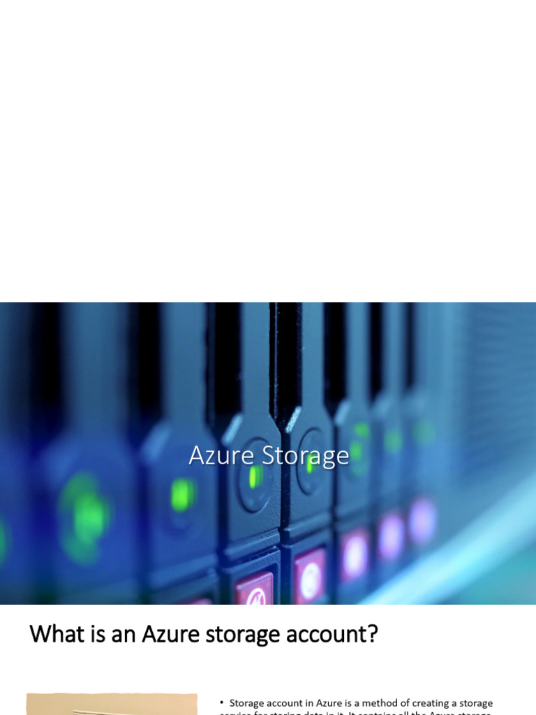 Azure Storage | PDF | Microsoft Azure | Computer Data Storage