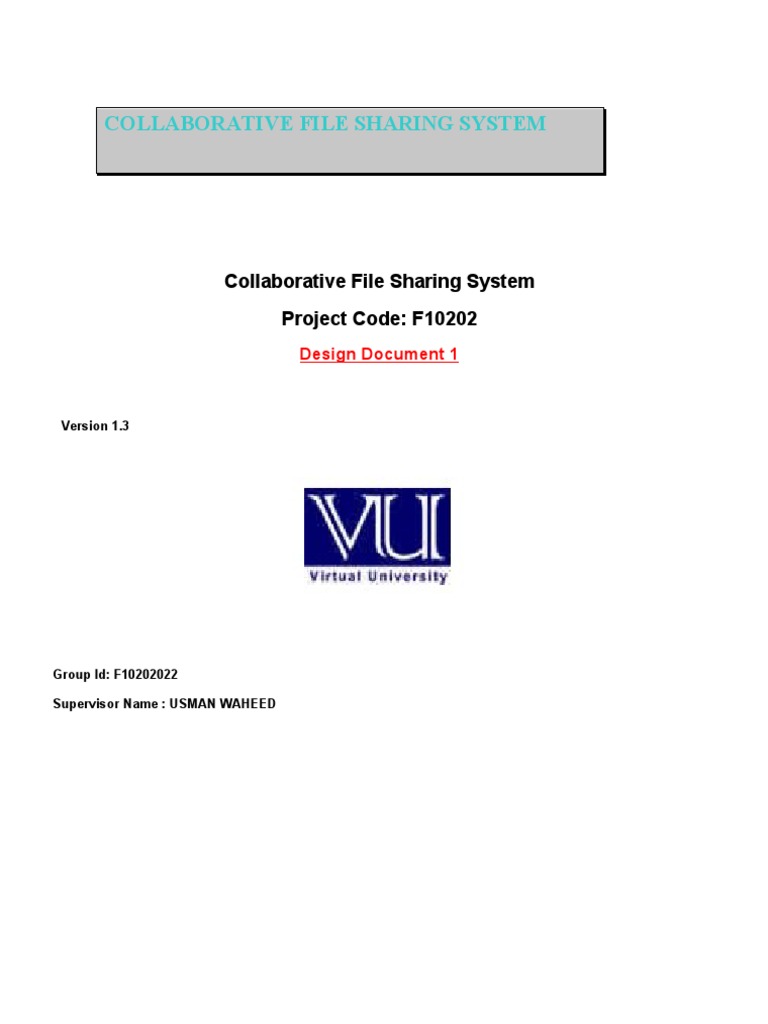 Collaborative File Sharing System Phase I | PDF | Systems Design | Password