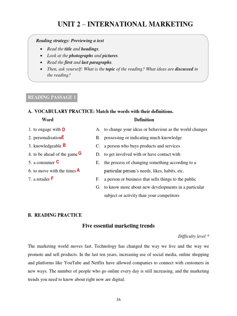 Bai Tap Unit 2 Doc 2 | PDF | Customer Experience | Social Media