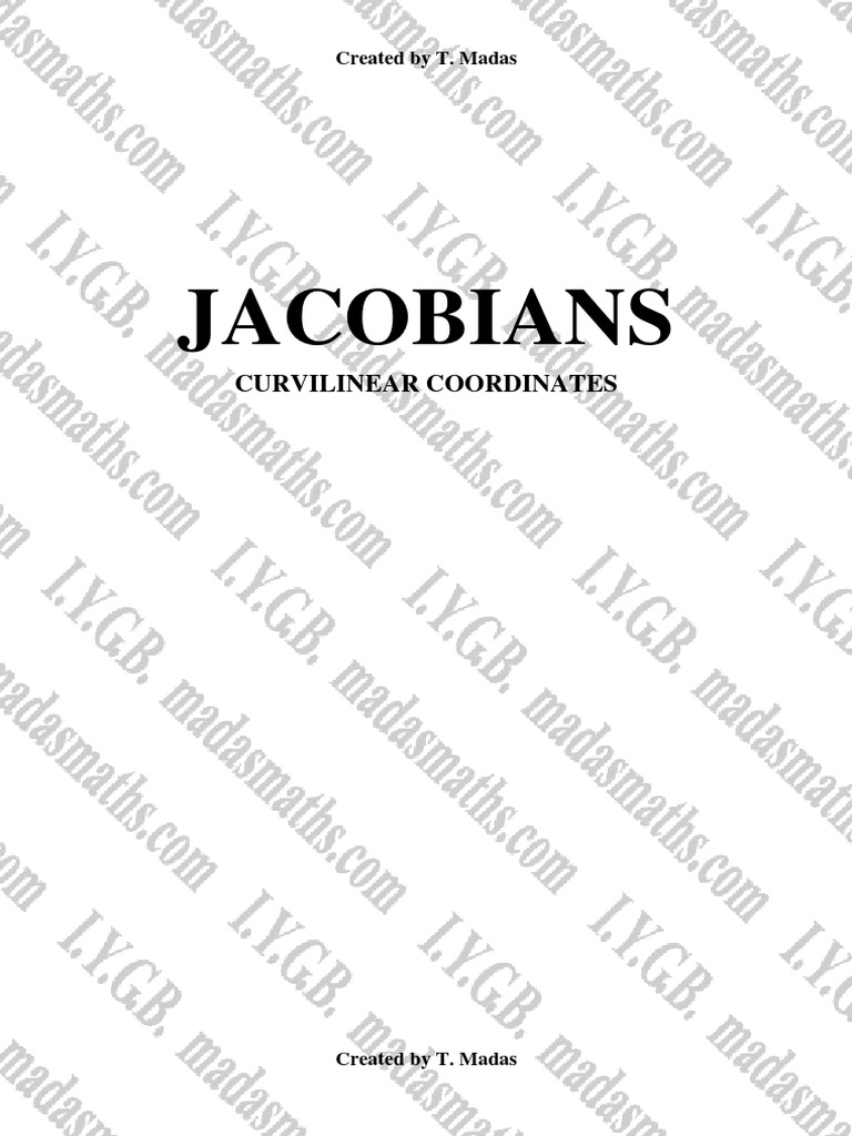 Jacobians and Curvilinear Coodinates | PDF | Coordinate System | Equations