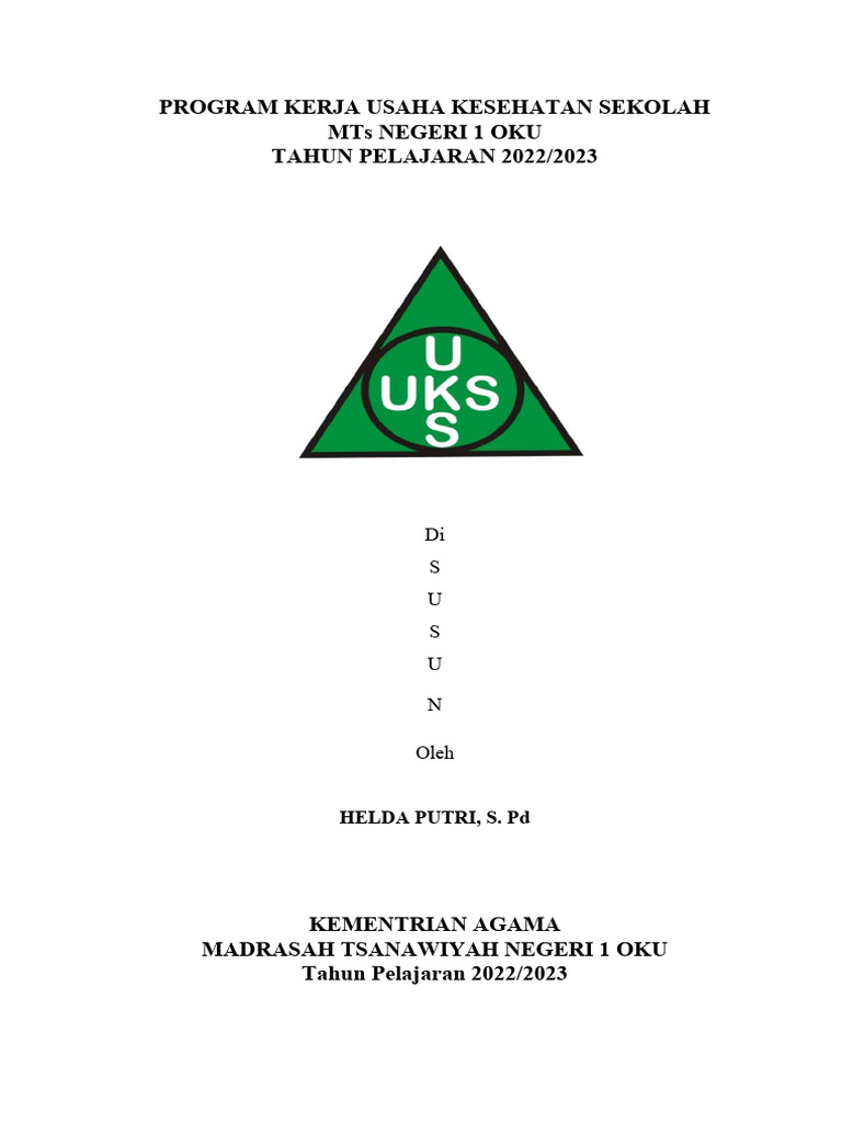 Proker Uks Mts N 1 Oku | PDF | Kesehatan Holistik | Gaya Hidup