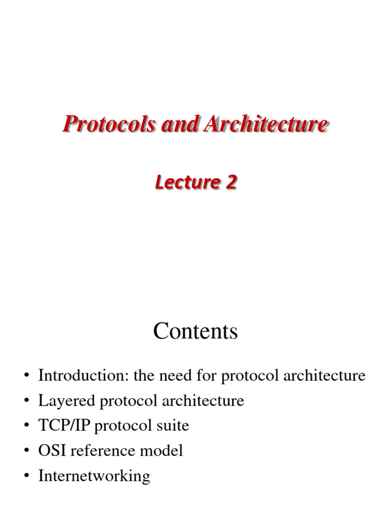 Lecture 2 and 3 | PDF | Internet Protocols | I Pv6