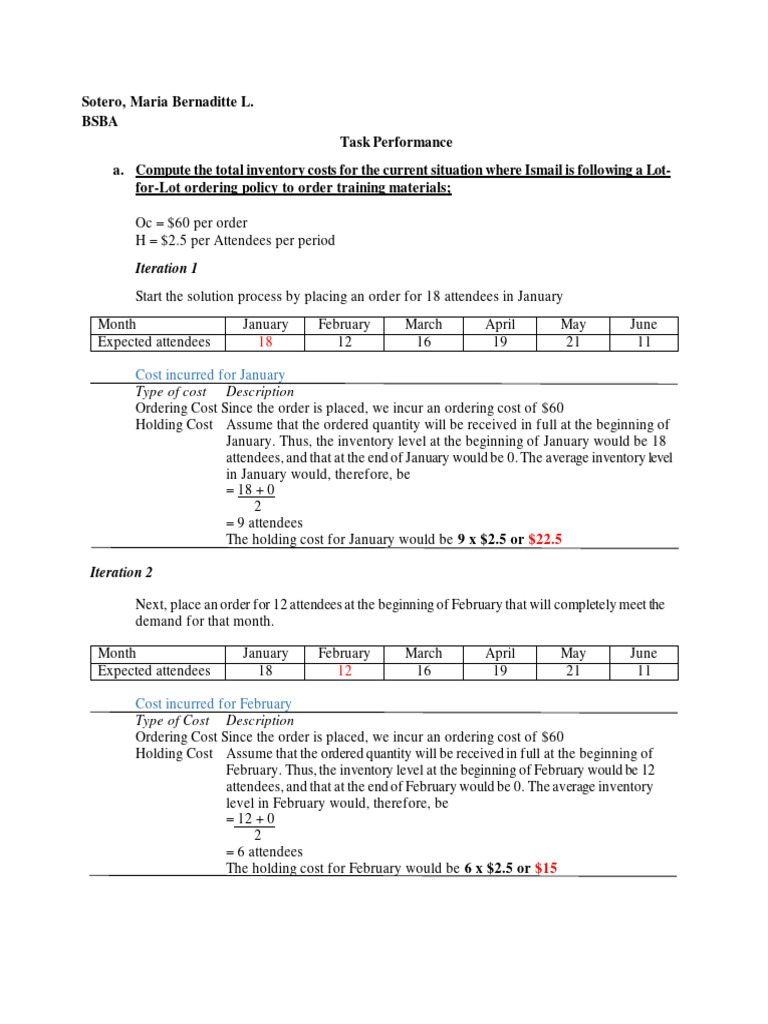 Total Inventory Cost Analysis | PDF | Inventory | Financial Accounting