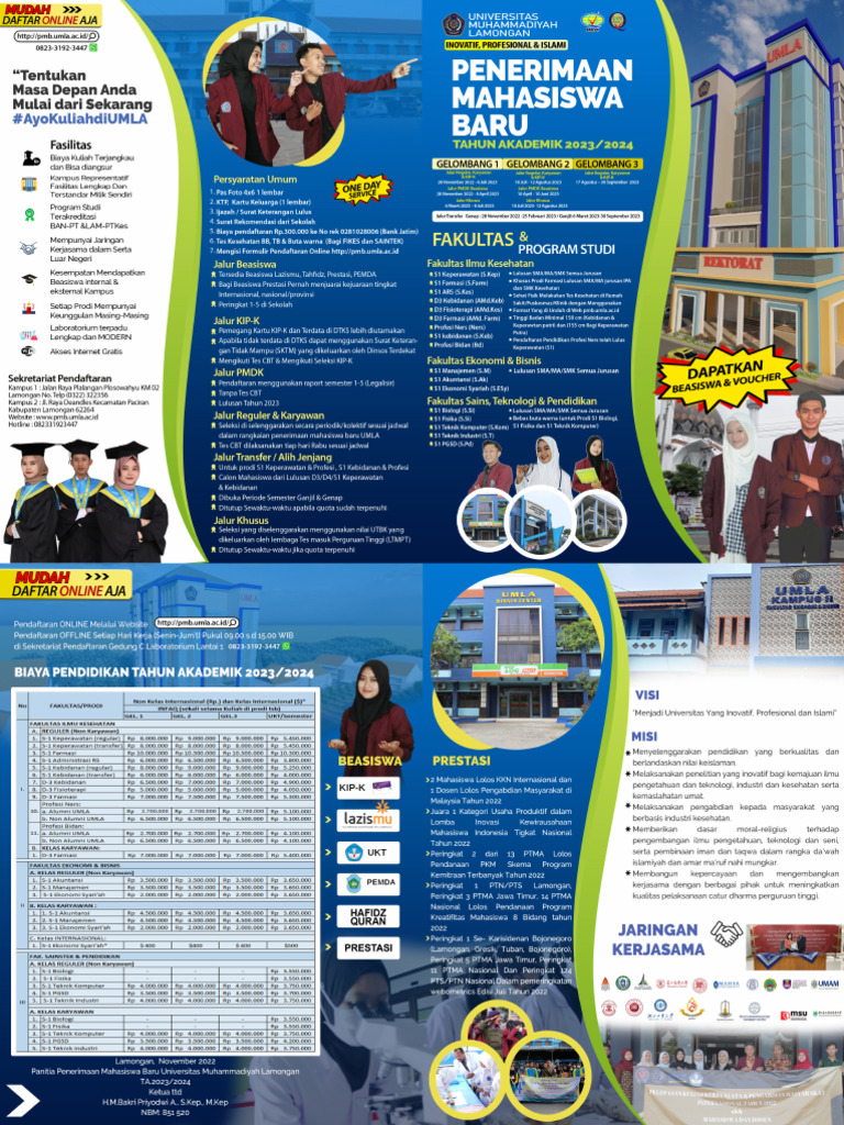 Brosur PMB Umla 2023 | PDF