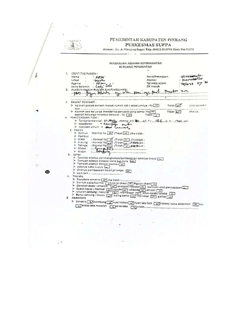 3.2.1.d (Catatan Perkembangan Pasien Terintegrasi CCPT) | PDF