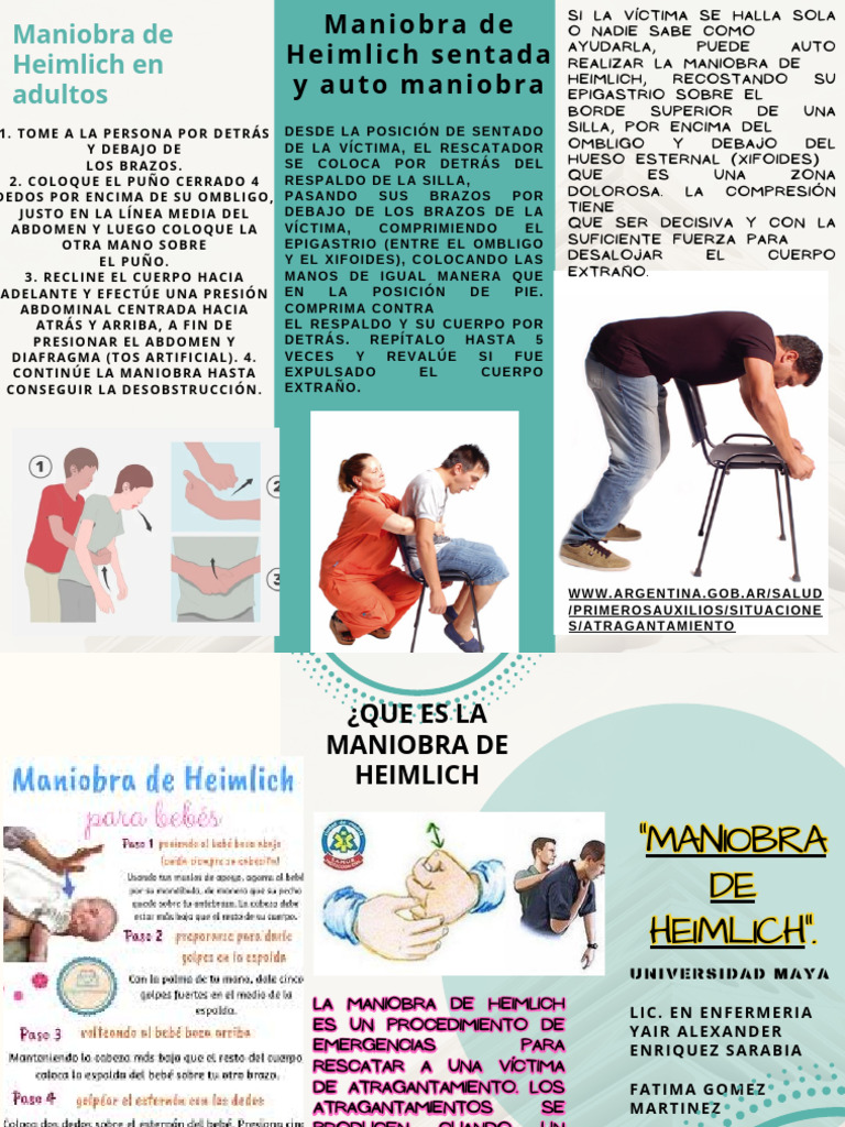 Maniobra de Heimlich | PDF | Medicina CLINICA | Emergencias Médicas