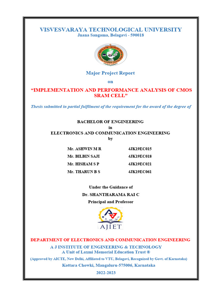 Implementation And Performance Analysis Of Cmos Sram Cell Download Free Pdf Computer Memory