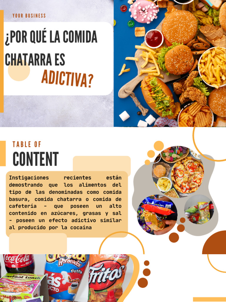 Exp. La Comida Adictiva | PDF | Comida chatarra | Alimentos
