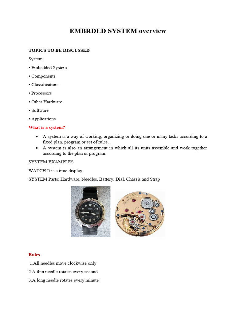 Embedded System Introduction | PDF | Embedded System | Central ... Embedded System Introduction | PDF | Embedded System | Central ...