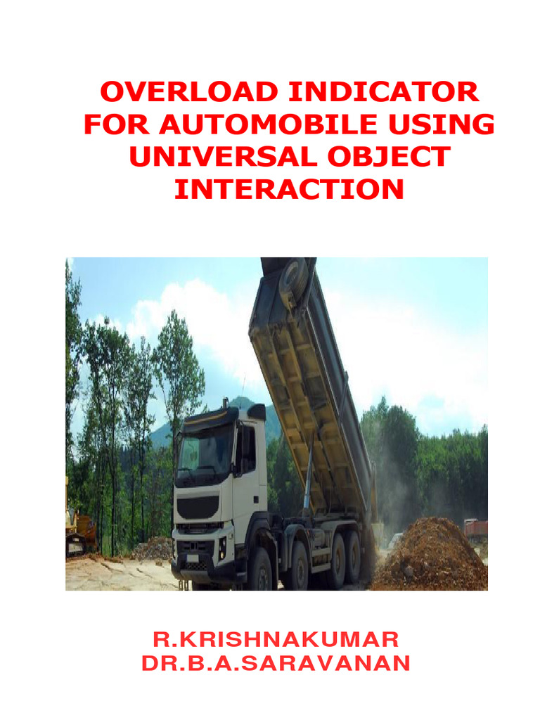 Updated 21 06 2023 Book 2 Overload Indicator For Automobile Using Universal Object Interaction ...