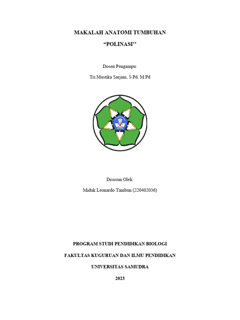Proses dan Arti Polinasi pada Tumbuhan | PDF | Kesehatan Holistik ...