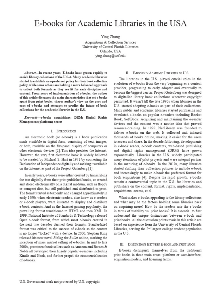 E-Book Research Paper | Download Free PDF | Libraries | Digital Rights ...
