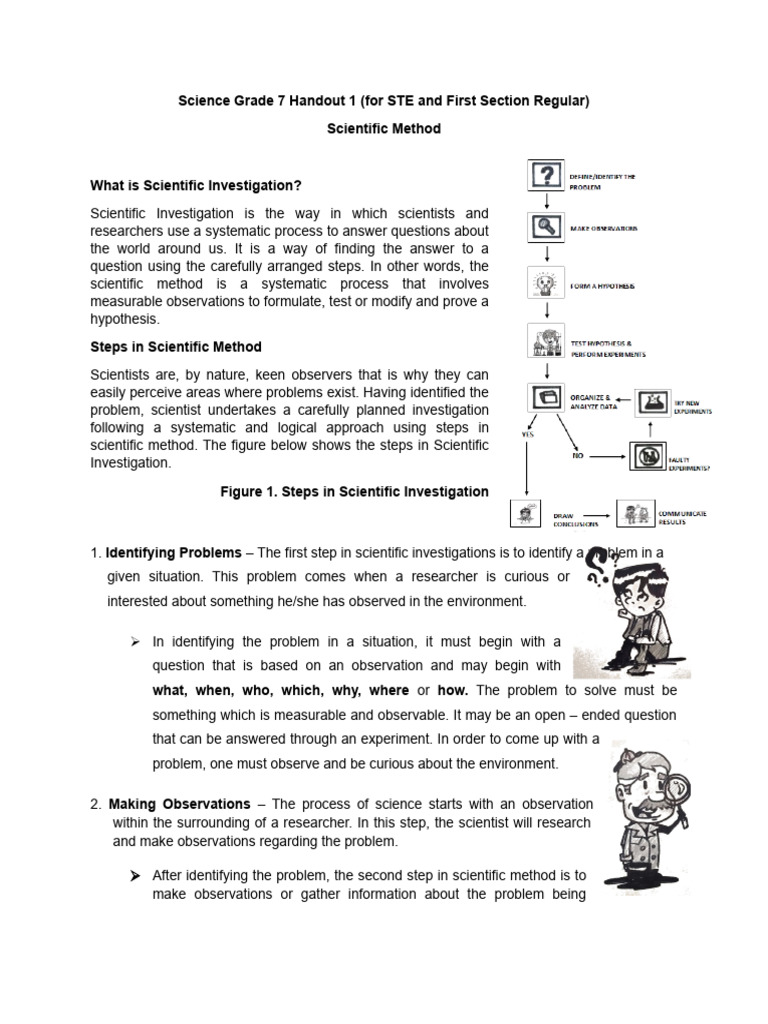 Grade 7 Scientific Method Guide | PDF | Scientific Method | Experiment