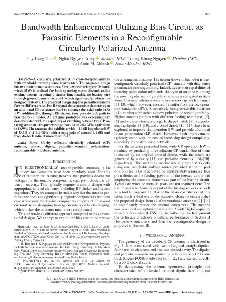 Bandwidth Enhancement Utilizing Bias Circuit As Parasitic Elements in A ... Bandwidth Enhancement Utilizing Bias Circuit As Parasitic Elements in A ...