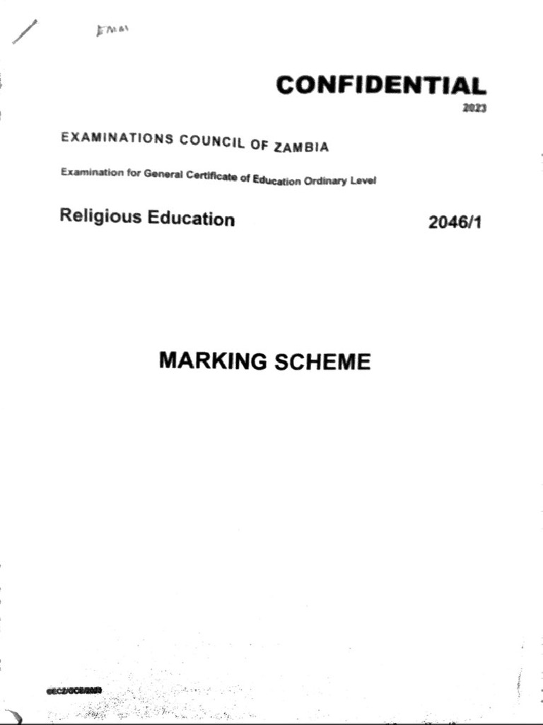 Re Marking Key Gce 2023 | PDF