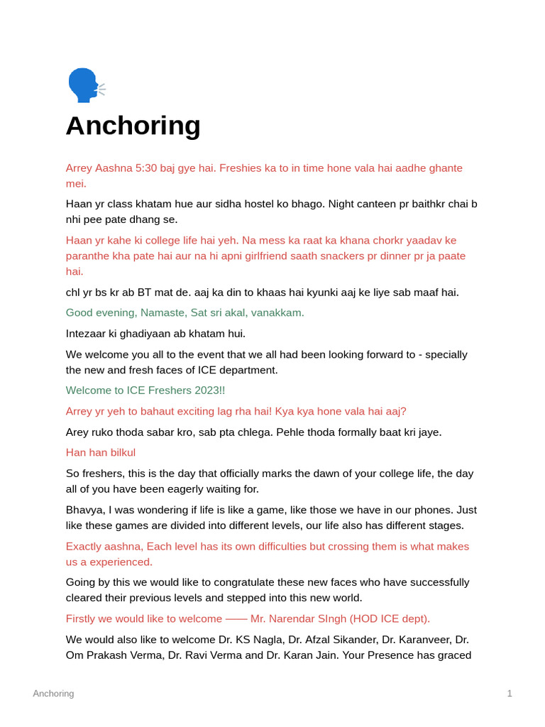 Anchoring | PDF