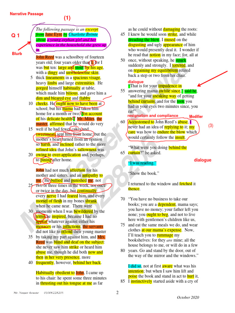 1st Narrative Passage | PDF