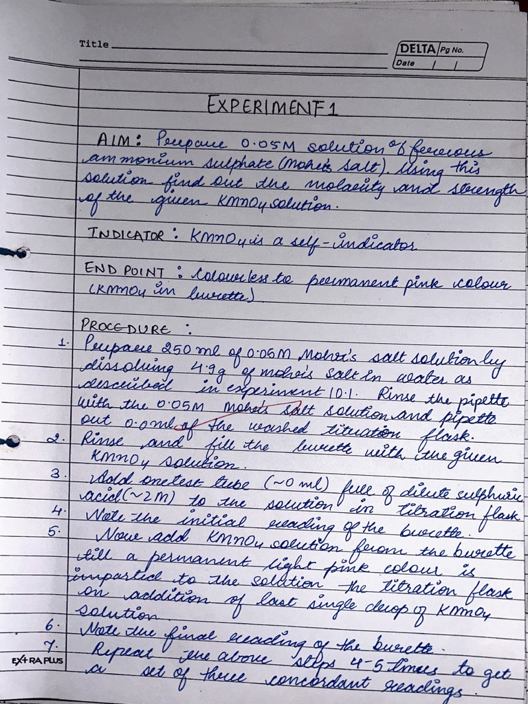 Chemistry Practical File 2 | PDF