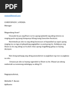 Application Letter Tagalog | PDF