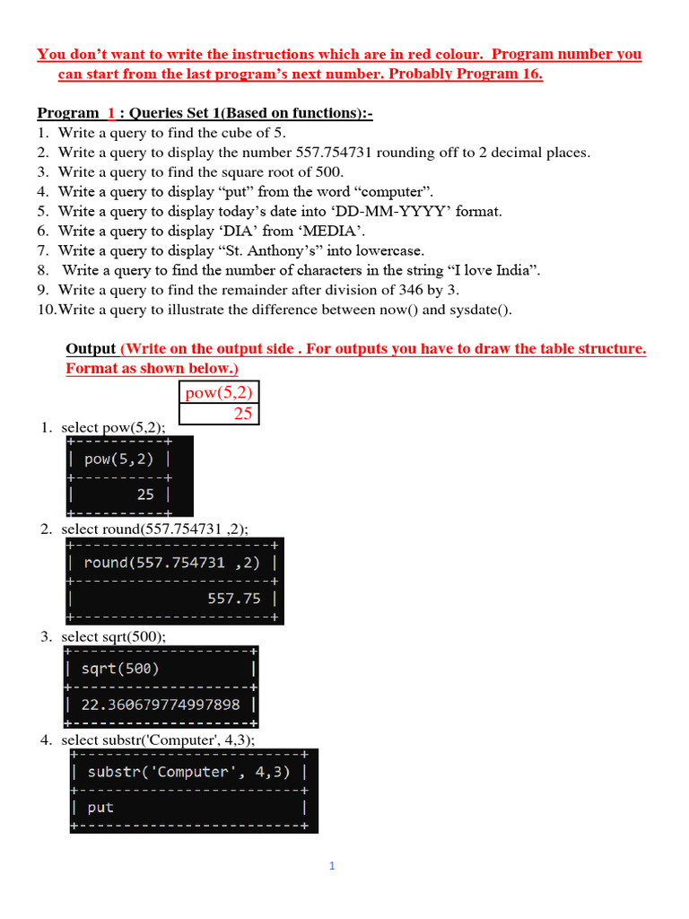 SQL Record Questions Part1 | PDF | Table (Database) | Data Management SQL Record Questions Part1 | PDF | Table (Database) | Data Management
