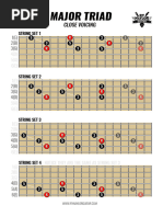 Triads Complete Book | PDF | Chord (Music) | Guitars