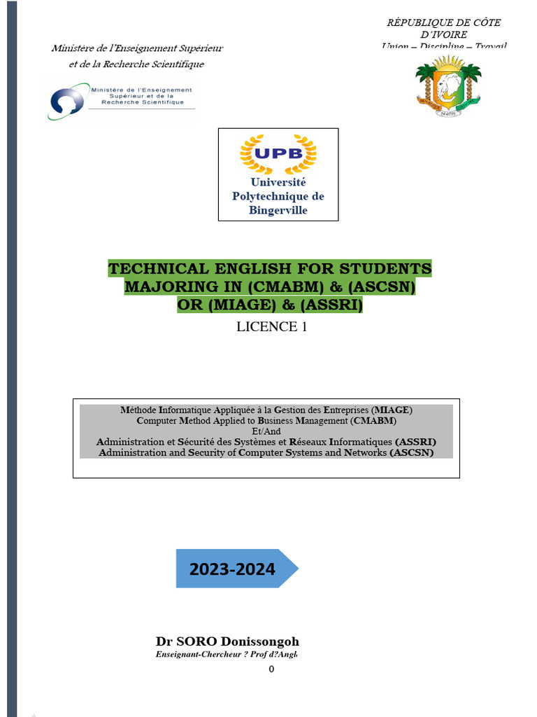 Technical English Syllabus 2023-24 | PDF | Software | Perfect (Grammar)