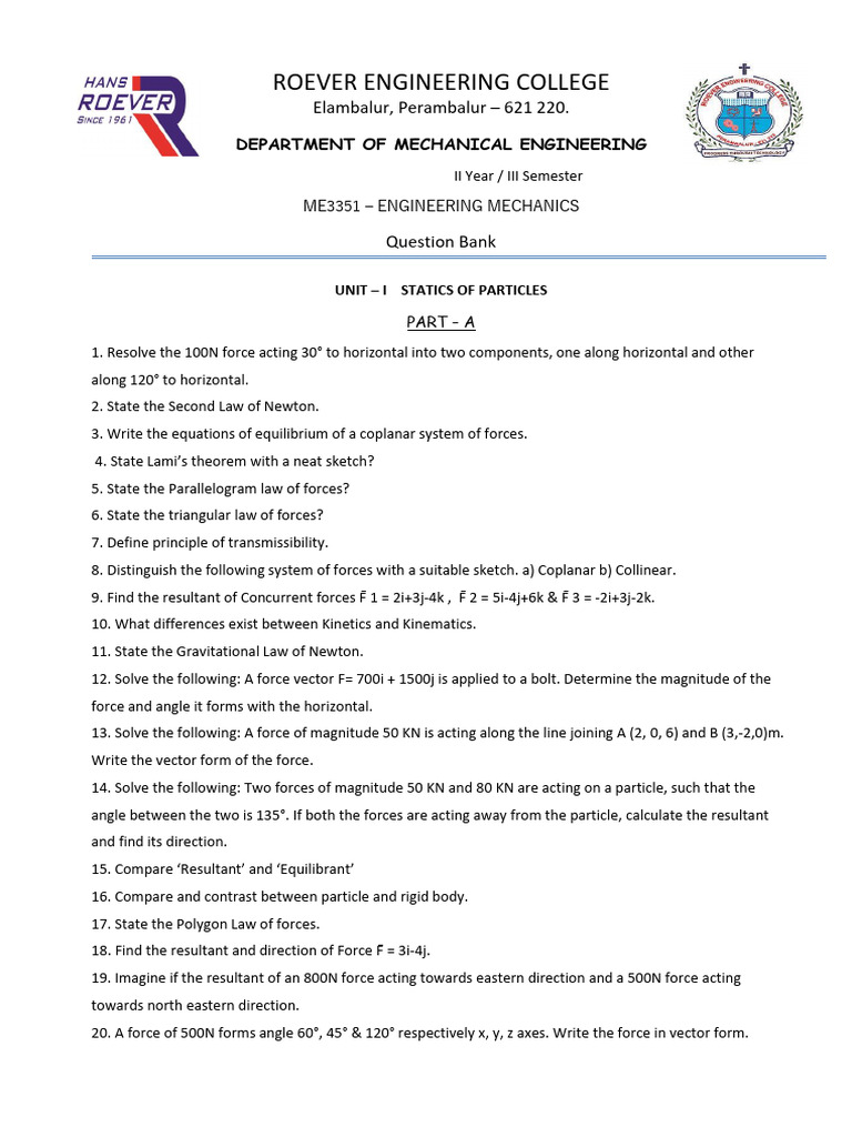 EM QB | PDF | Force | Friction