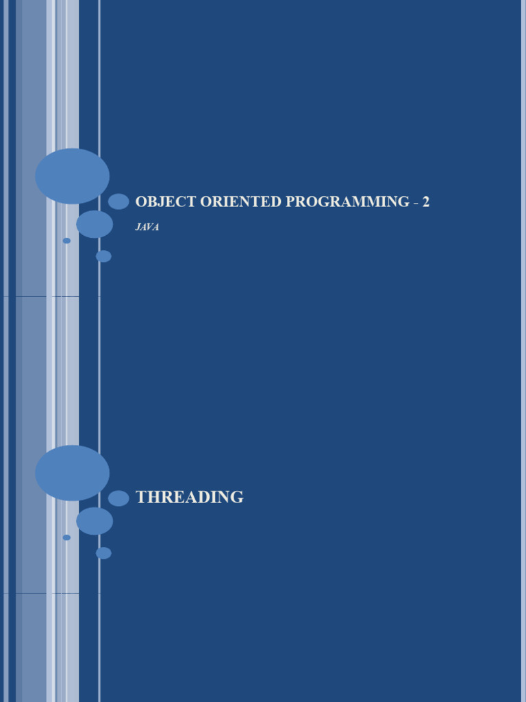 OOP2 (Part 5) - Threading | PDF | Process (Computing) | Thread (Computing)