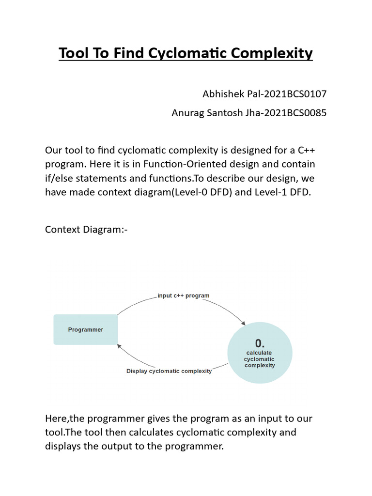 Tool To Find Cyclomatic Complexity - Design | PDF Tool To Find Cyclomatic Complexity - Design | PDF
