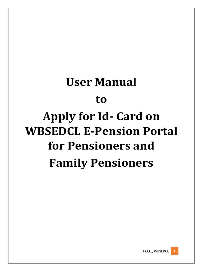User Manual For Pensioner and Family Pensioner ID-card - 01 - 03 | PDF | Identity Document | Login