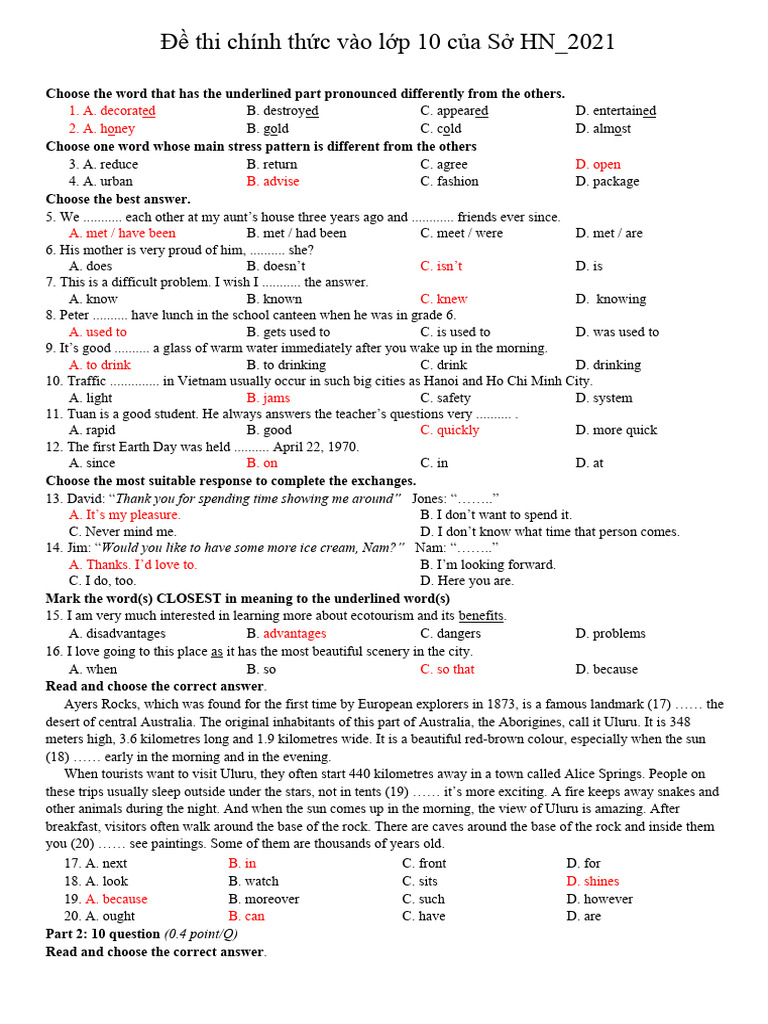 High School Entrance Exam Prep | PDF | Language Arts & Discipline ...
