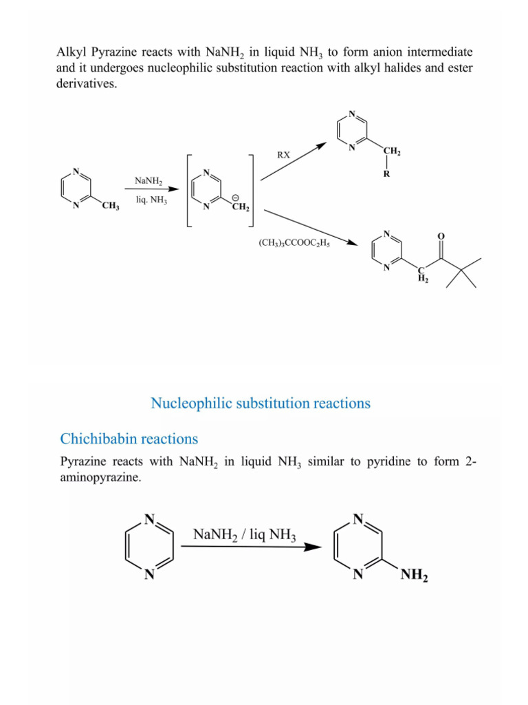 Synthesis and Reactions of Pyrazine 17 2048 | PDF