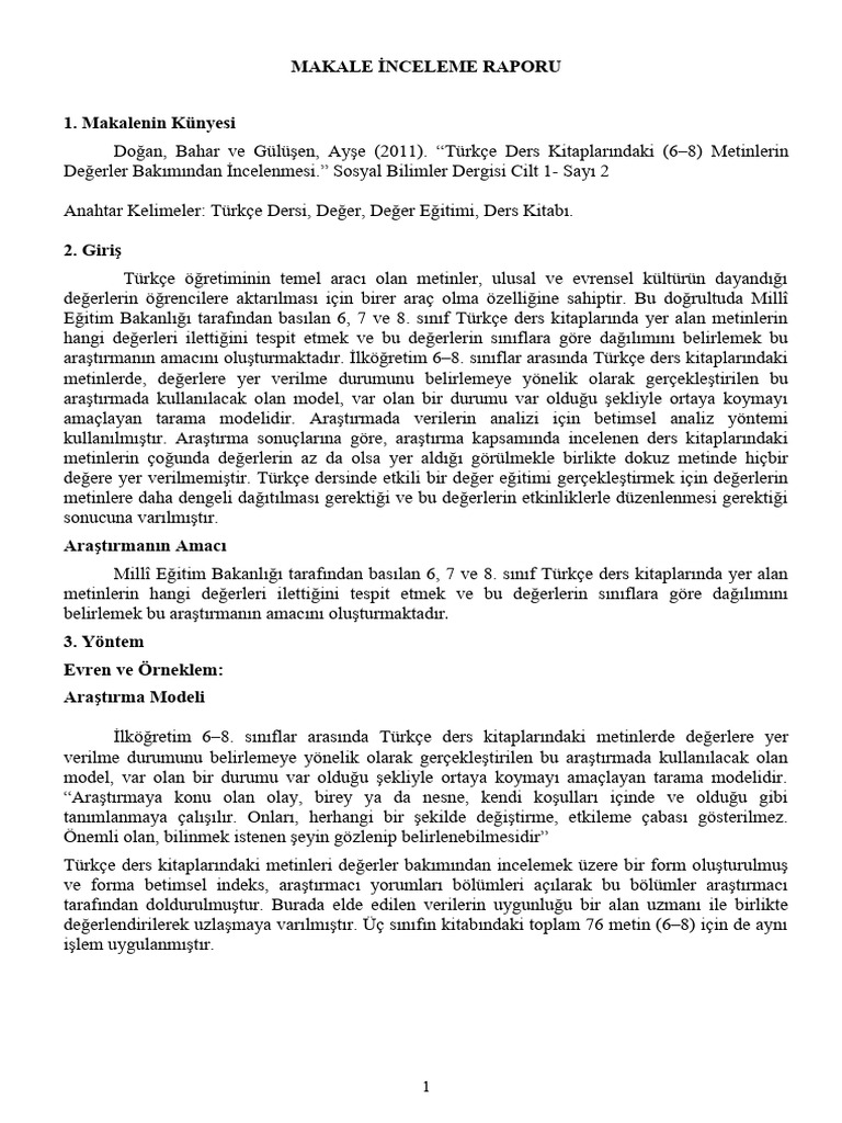 Makale 1 | PDF
