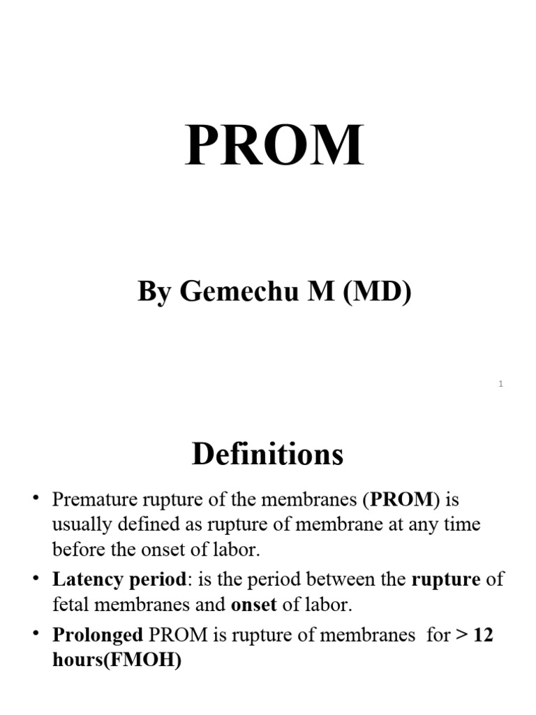 Prom | PDF | Childbirth | Health Sciences