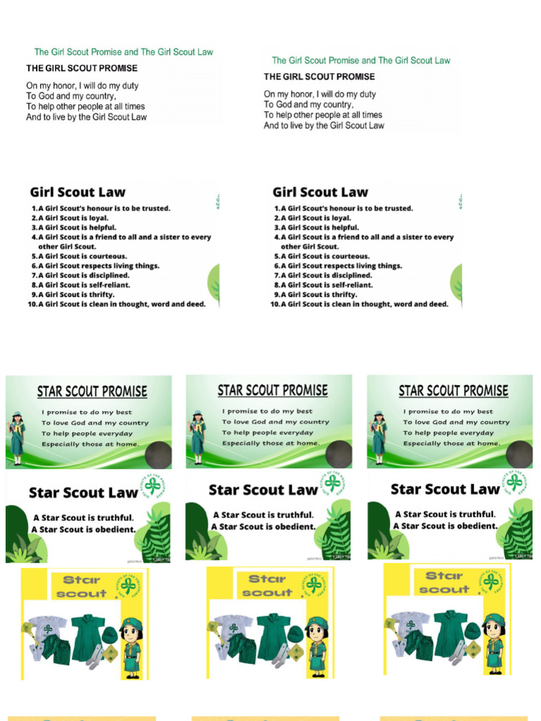 Girl Scout Promise and Law | PDF