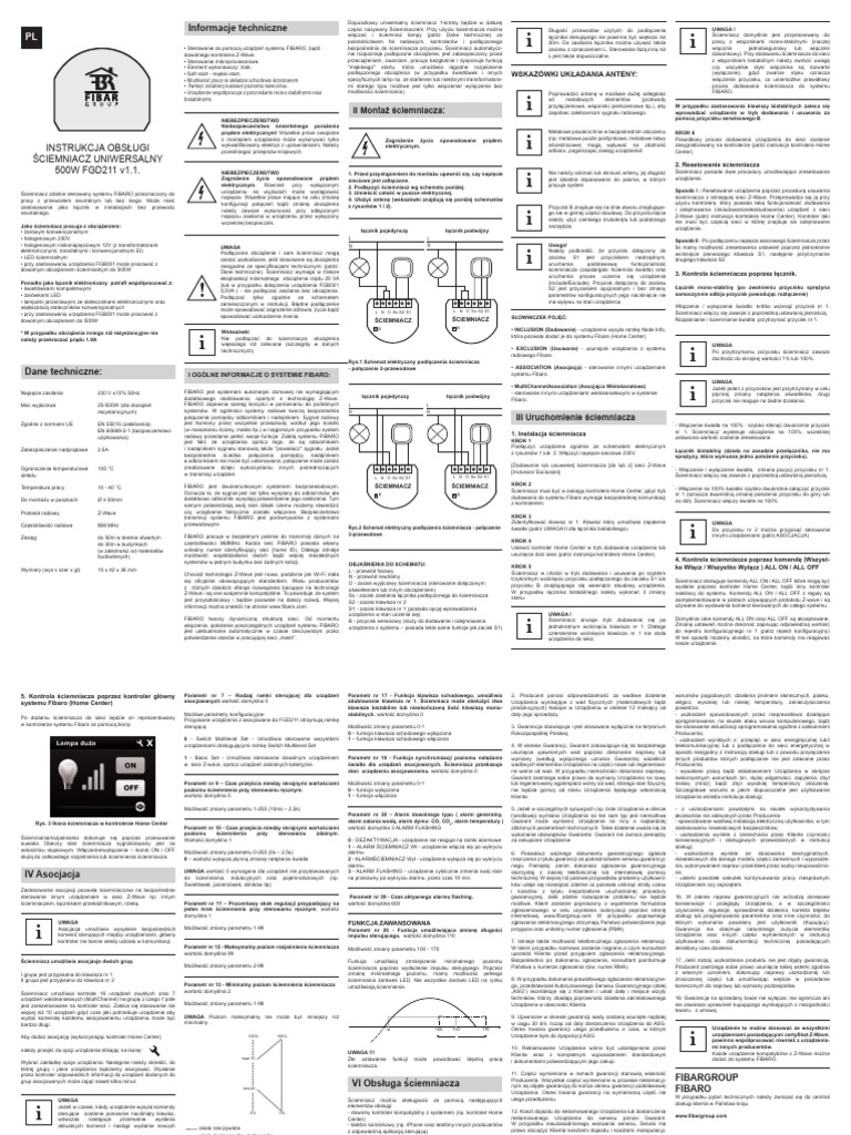 Fibaro - Dimmer FGD211 v11 | PDF