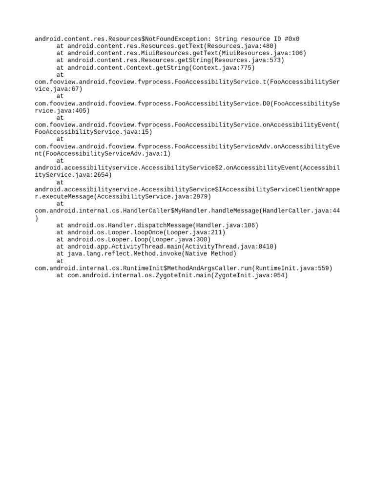 Android Resources NotFoundException Error | PDF