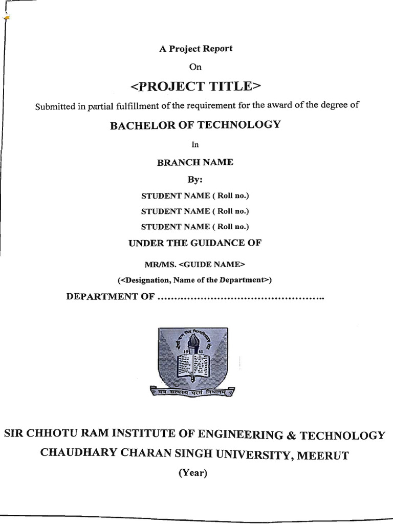 Final Year Project Format | Download Free PDF | Academic Degree | Computing