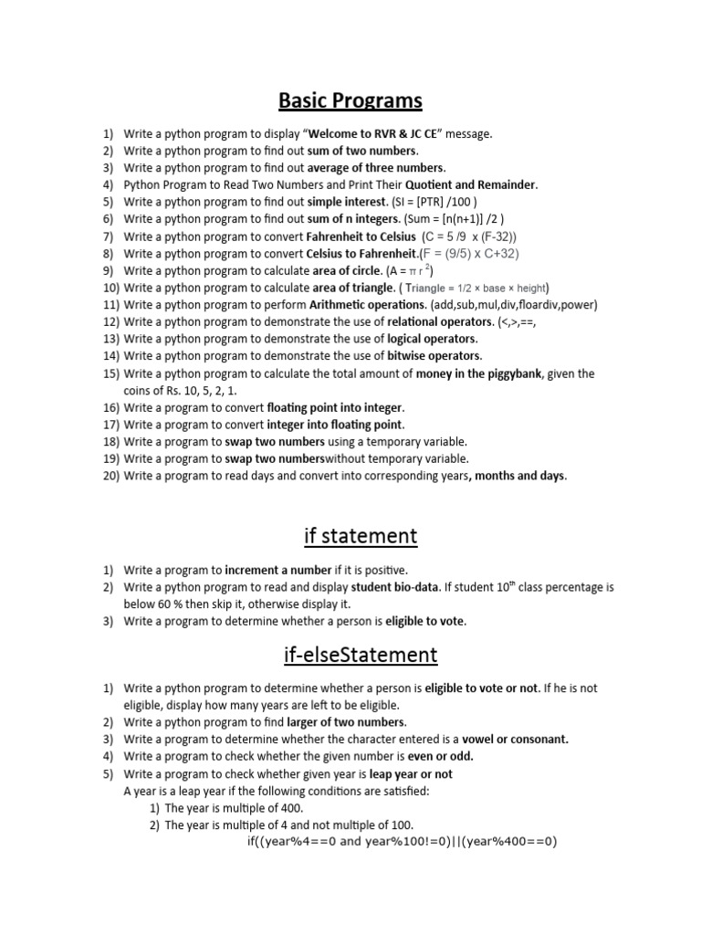Practice Programs | PDF | Area | Elementary Mathematics