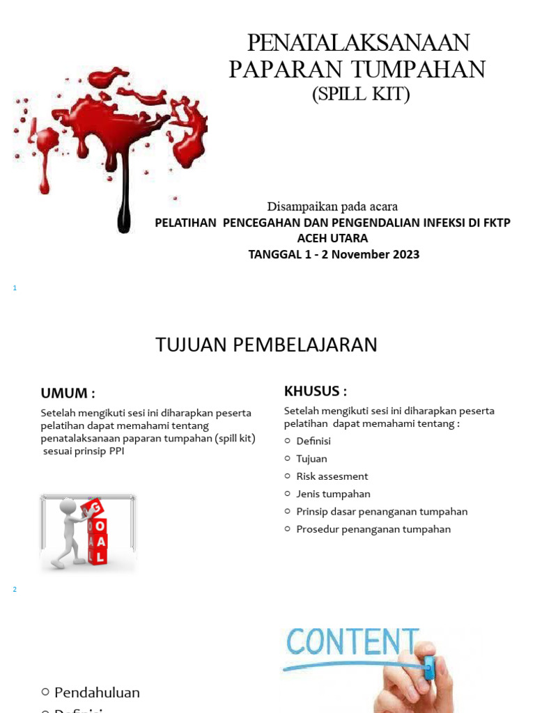 Penanganan Tumpahan Darah dan Cairan | PDF