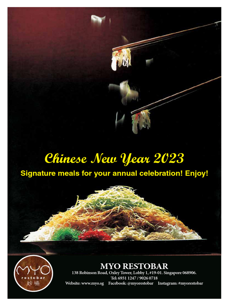 Myo Cny 2023 Menu | PDF | Asian Cuisine | Food Ingredients