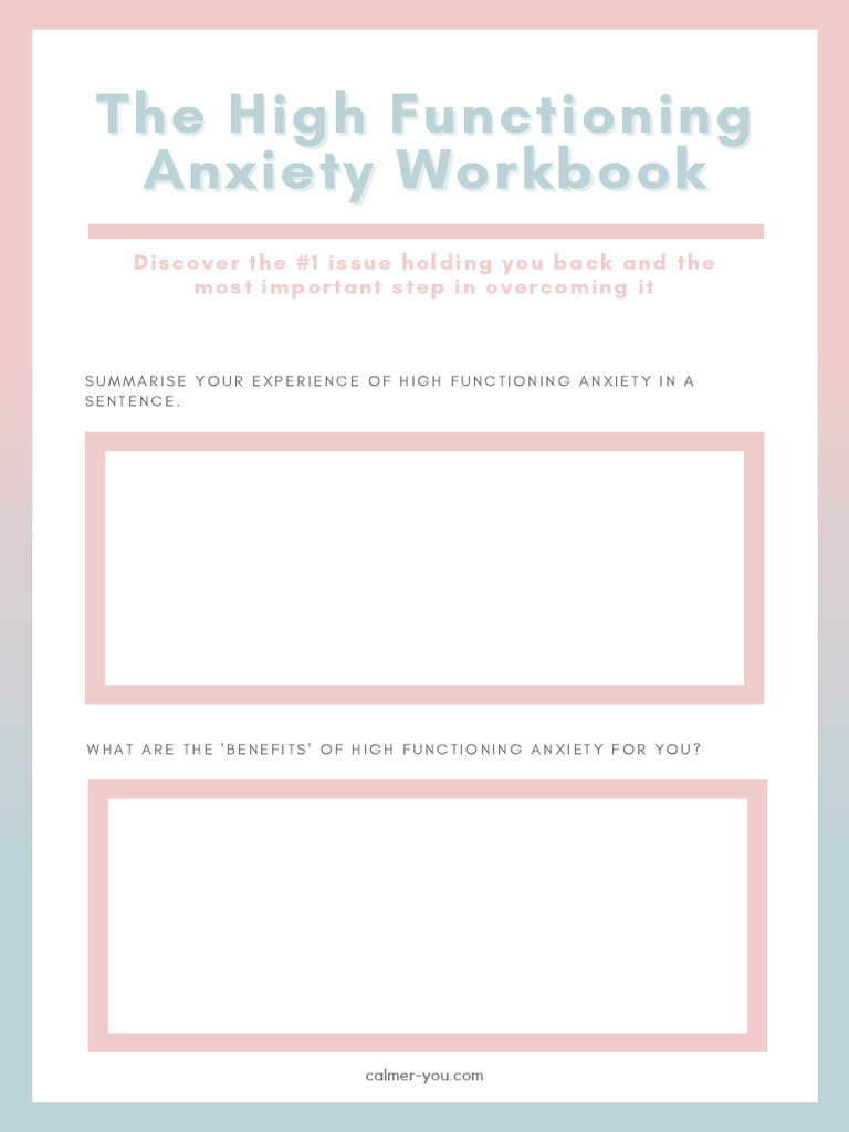 High Functioning Anxiety Workbook | PDF | Anxiety | Psychology