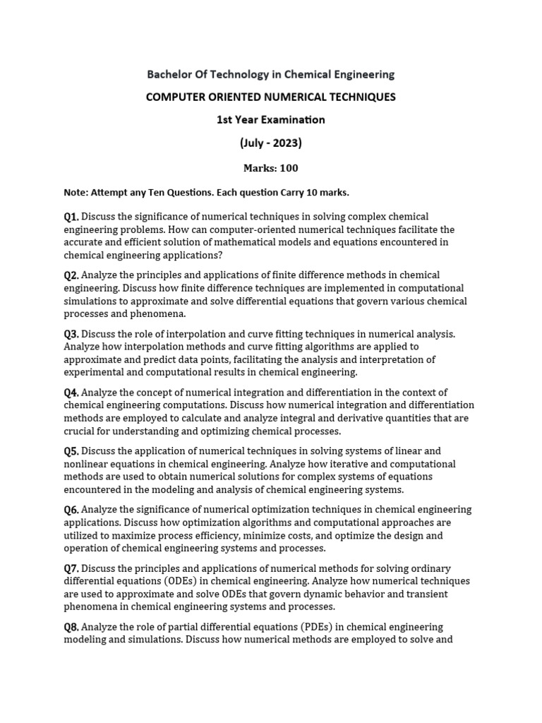 Computer Oriented Numerical Techniques | PDF | Numerical Analysis | Mathematical Optimization