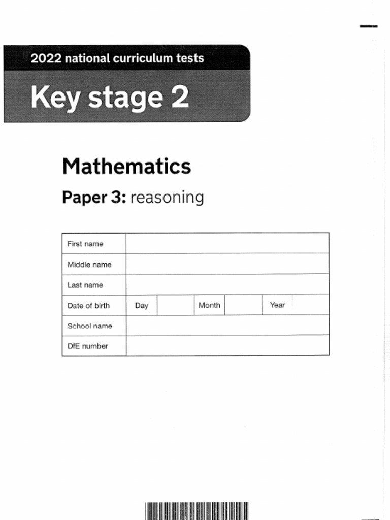 Ks2 Mathematics 2022 Paper 3 Worked Solutions | PDF