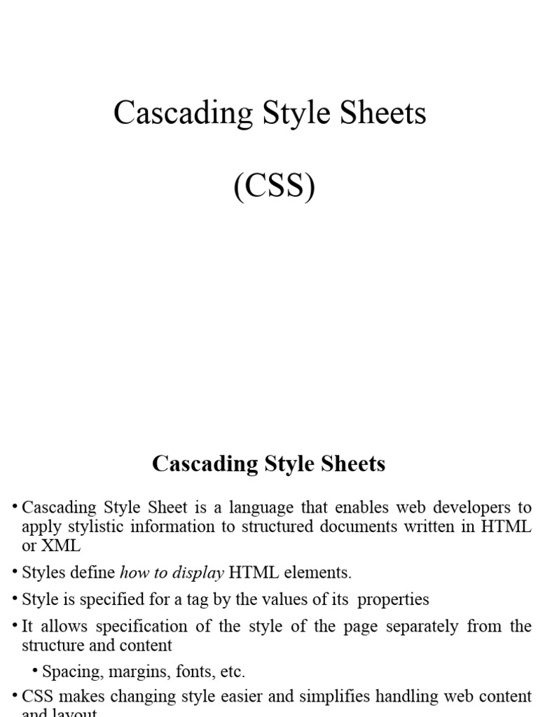 Css Basics Pdf Html Element Html 