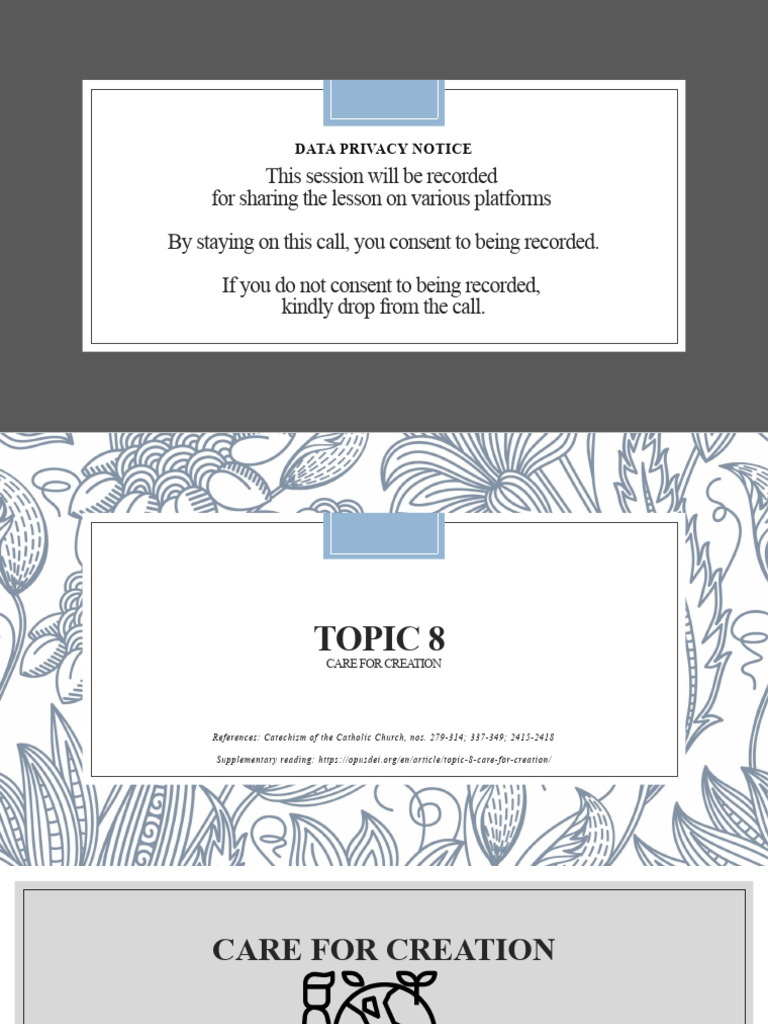 8 Care For Creation | PDF | Glory (Religion) | Image Of God